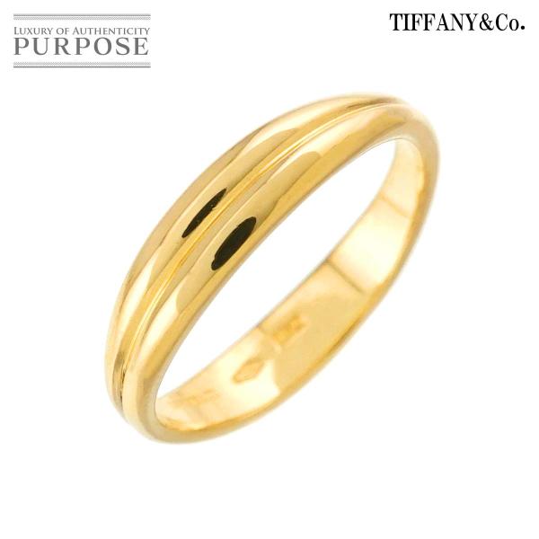 ティファニー TIFFANY&amp;CO. ダブル ウェーブ 10号 リング K18 YG イエローゴールド 750 指輪 Double wave Band Ring 90316488