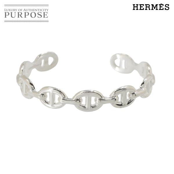 新品同様 エルメス HERMES シェーヌダンクル アンシェネ バングル SH 16cm SV 925 シルバー ブレスレット Chaine dancre Bracelet 90317169