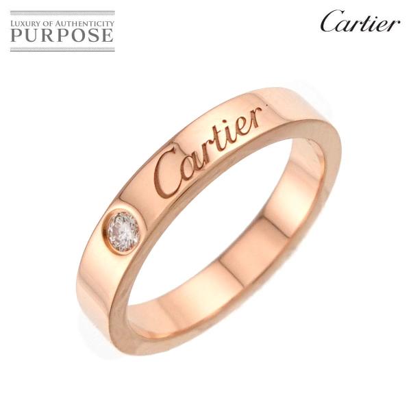 カルティエ Cartier Cドゥ カルティエ #46 リング ダイヤ 1P K18 PG ピンクゴールド 750 指輪 C de Ring【証明書付き】 90325591