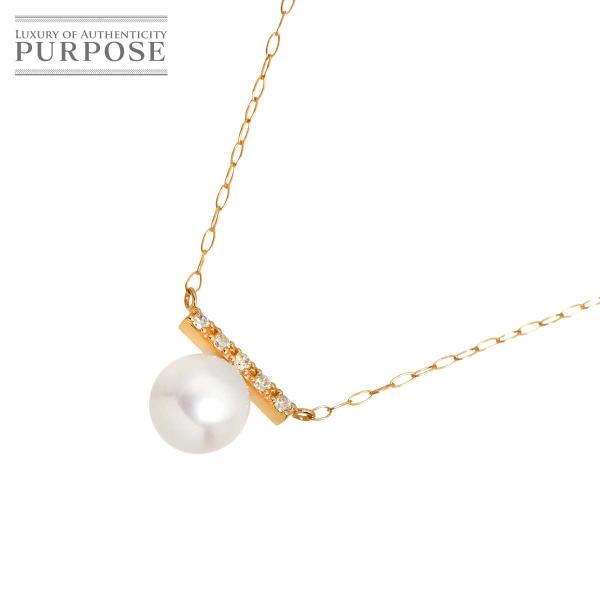 アコヤ真珠 6.2mm ダイヤ 0.03ct ネックレス 40.5cm K18 PG ピンクゴールド 750 パール Pearl Necklace 90329927