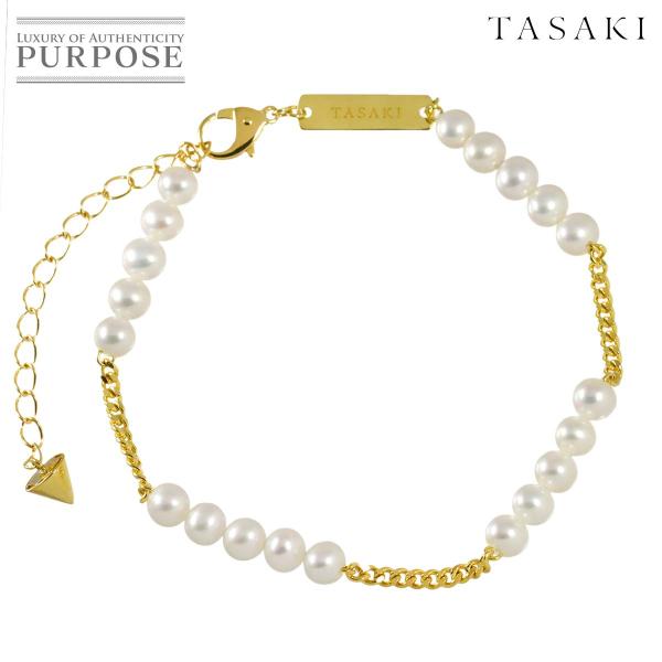 タサキ TASAKI リファインド リベリオン 淡水真珠 ブレスレット 21.5cm K18 YG イエローゴールド 750 田崎真珠 Bracelet 90337046
