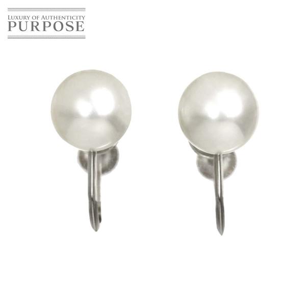 アコヤ真珠 7.7mm K14 WG イヤリング ホワイトゴールド 585 パール Pearl Earrings Clip-on 90341170
