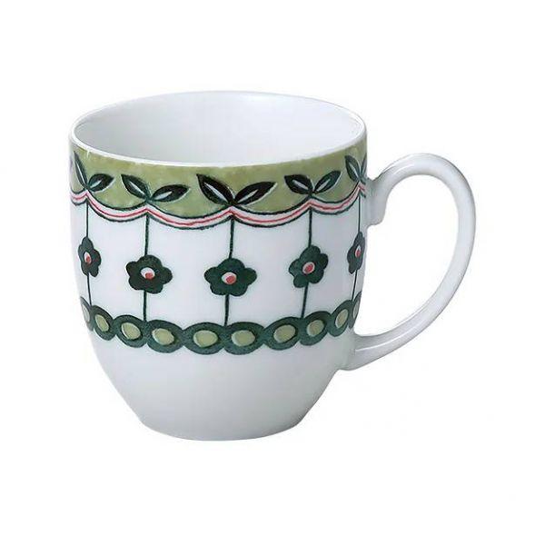 北欧テイストのデザインがほっこりとした気持ちにさせてくれる、アワサカのベストセラー商品。華やかな見た目で、心も弾む大人可愛いデザイン。■商品名　ポタリーフィールド ラインフラワー マグカップ 300cc■おすすめ用途　マグカップ、、■JAN...