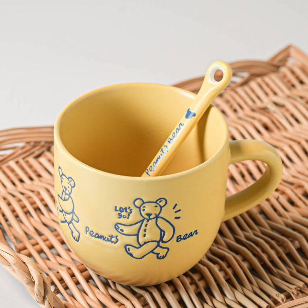 ほっこりくまさんのマグカップとティースプーンのセットです。いつものコーヒーやスープに。■商品名　くまのマグカップ&amp;ティースプーンセット■おすすめ用途　コーヒーカップ、ティーカップ、スープカップ■食器分類　洋食器▼▼▼サイズ等は下の説...