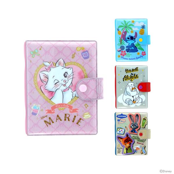 ディズニーキャラクターのキュートなシールバインダーが登場！お気に入りのシールをコレクションするのに便利なシールバインダー♪表と裏で柄が違うかわいいシールシートもポイントです◎【柄】・マリー・スティッチ・ベイマックス・ズートピア【仕様】内容：...