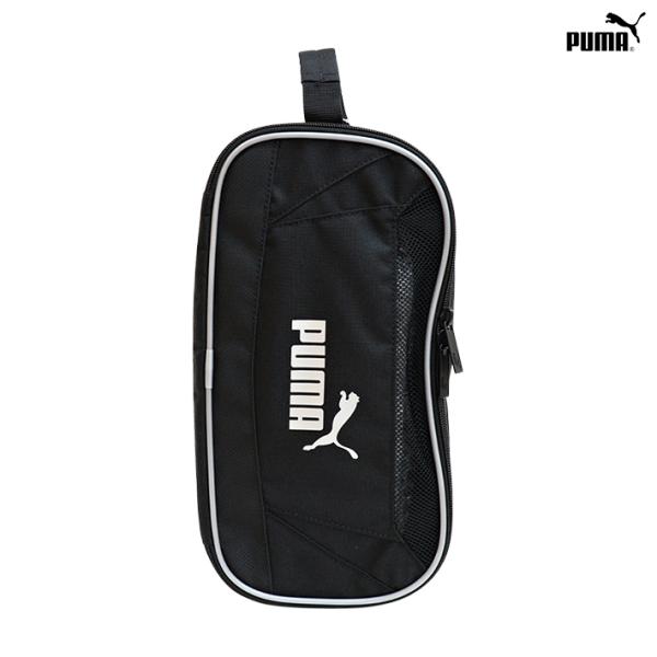 PUMAのかっこいいシューケースです。上履きや体育館シューズを入れるのにぴったり◎持ち手付きなので机の横にかけることができます♪【仕様】本体サイズ：約W150×H300×D100mm（持ち手含まず）材質：ポリエステル容量：8Lかっこいい　シ...