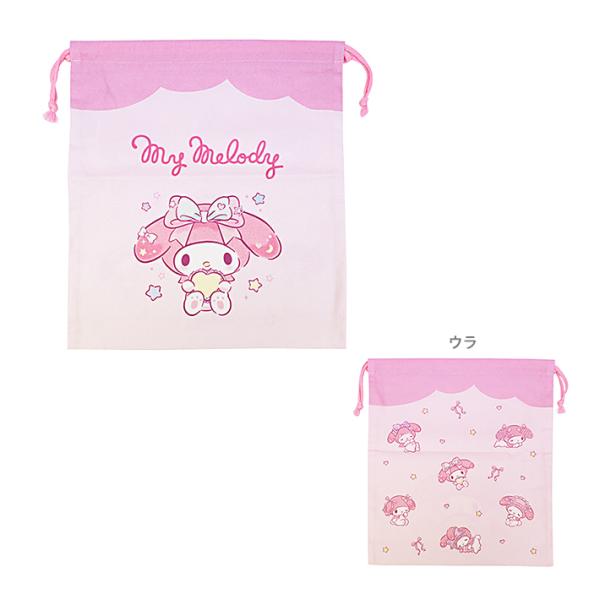 衣類やシューズをたっぷり収納できる大きめの巾着袋！体操服やトレーナー、26cmまでの上履きを入れるのにぴったりなサイズ♪使用しない時は折りたたんで簡単に小さく収納できます◎【仕様】本体サイズ：約W310×H350mm材質：綿100％日本製サ...