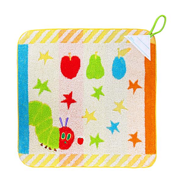 フックなどにかけられるループ付きのタオルです。オモテ面にはクラスや名前が書けるネームタグ付き◎新学期や新入学の準備やプレゼントにもおすすめです◎【仕様】・サイズ：約W340×H340mm・材質：綿100%絵本　ハンカチ　ミニタオル　雑貨　こ...