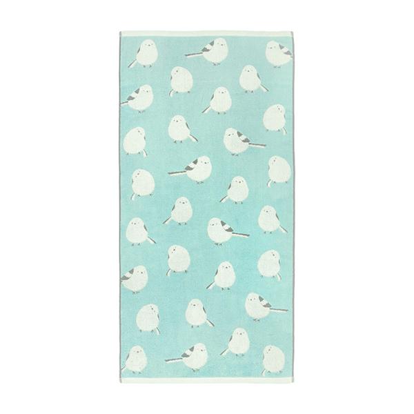 もふもふの白い鳥！雪の妖精とも呼ばれるシマエナガの可愛いバスタオルが登場！無撚糸を使用しているのでふんわりとやわらかく吸水性に優れています♪バスタオル・フェイスタオル・ウォッシュタオルのサイズがあるので同じ柄で揃えるのもおすすめです◎【仕様...
