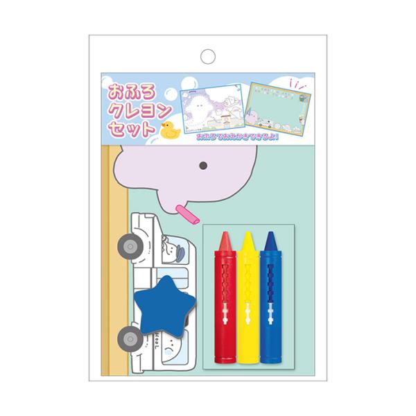 お風呂で遊べるクレヨンセットが登場！お絵描きシートをお風呂の壁に貼って、付属のクレヨンでお絵描きが楽しめます♪【セット内容】クレヨン3本（赤、黄、青）スポンジ1個お絵描きシート1枚【仕様】パッケージサイズ：約W165×H240×D20mmお...