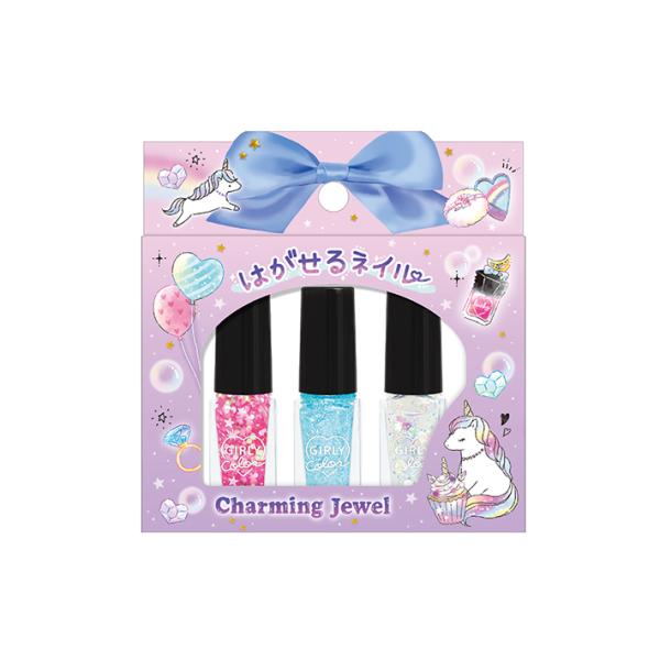 人気のはがせるネイルが3本セットで登場♪除光液を使わずにはがせして落とせる、キラキラのネイルカラーです。【セット内容】はがせるネイル×3本・ピンク・ブルー・クリア【仕様】パッケージサイズ：約W100×H107×D20mmネイル1本あたりの容...