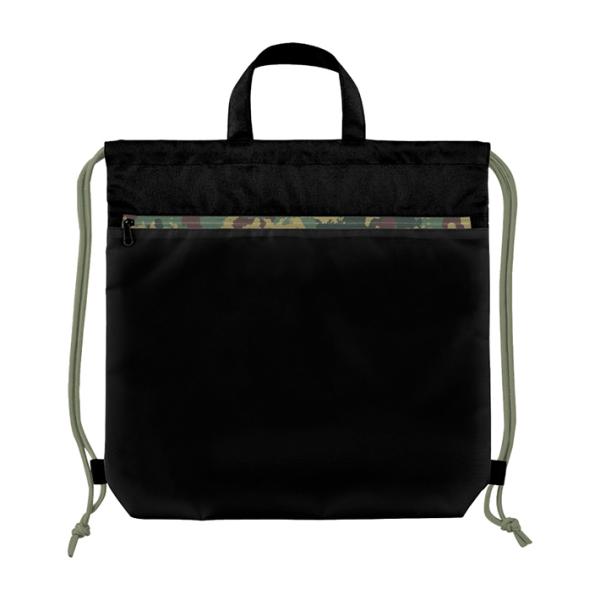 通学や普段使いに便利なナップサック！内側は撥水加工されているので、水泳の授業やプールの習い事にぴったり！持ち手付きなので机に引っ掛けたり、手提げとして使うこともできる♪便利で安心なファスナーポケット付き◎【仕様】本体サイズ：約W430×H4...