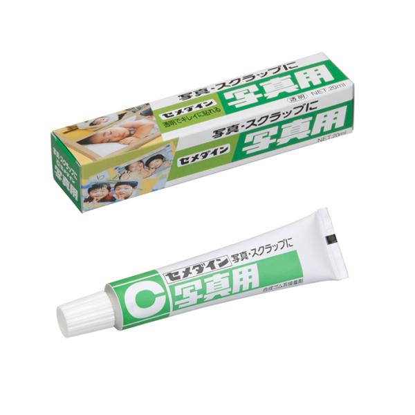 写真をアルバム台紙、原紙、スクラップブックなどに最適。【仕様】パッケージサイズ：約W25×H128×D28mm容量：20ml成分：スチレンブタジエンゴム、石油樹脂、有機溶剤色：透明日本製DIY　日曜大工　工作　図工　模型　ホビー　修繕　修理...