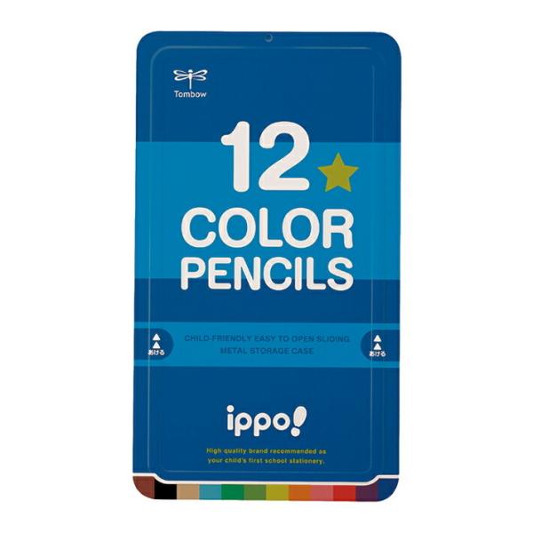 小学生にぴったりなスライド缶入り色鉛筆！弱い力でもラクラク開閉できて、色鉛筆がバラけず開けられます◎また、フタは重ねてコンパクトに収納できるので、狭い机でものびのび作業できます♪【セット内容】黄色、きみどり、緑、水色、青、むらさき、ももいろ...