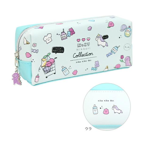 シンプルで使いやすい！ボックスタイプのペンケース◎【仕様】サイズ：約W185×H80×D60mm素材：合皮BOXペンケース　にっこりCOLLECTION　ユニコーン　ミルク　ゆるい　イラスト　文房具　文具　ステーショナリー※商品写真はサンプ...