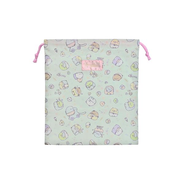 給食袋に、小物入れに様々なシーンで活躍しそうなMサイズ巾着です。入学や新年度の準備にピッタリ♪【仕様】サイズ：約260×300mm材質：綿Mサイズ　給食袋　幼稚園　子供用　こども　キッズ　サンエックス※商品写真はサンプルのため、デザイン等若...