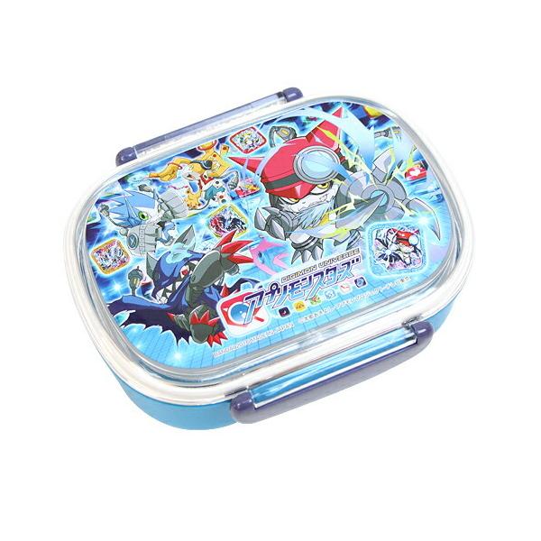 アプリモンスターズの楽しいランチボックスが登場！お弁当箱1/2に、お茶碗約1.2杯分のご飯が入ります。中子付きなのでおかずがつめやすい♪水筒やお箸とセットで揃えてご飯の時間をもっと楽しくしちゃいましょう！【仕様】・サイズ：約140×113×...