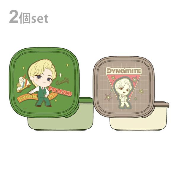 TinyTANより大ヒット曲「Dynamite」の衣装に身を包んだイラストのランチグッズが登場！入れ子式でコンパクトにまとめられるシール容器2個セットです。保存容器としてもお弁当箱としても使用できます◎【仕様】大サイズ：W120×H120×...