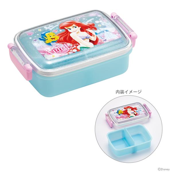 ランチタイムがより楽しくなる♪アリエルの絵柄がかわいいランチグッズです。ドーム型のフタで、"ふんわり"とご飯やおかずが詰められる。高い仕切付きでおかずが片寄りにくい。入れ分けに便利な中子付きで、用途に合わせて使い分け出来ます♪【仕様】サイズ...