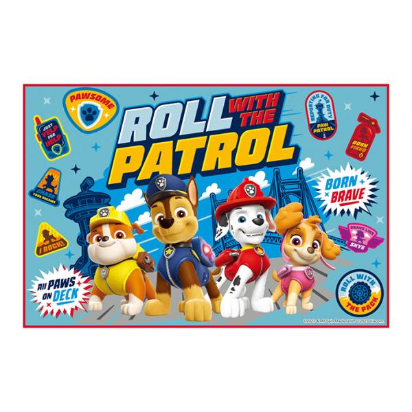 ランチタイムがより楽しくなる♪パウパトの絵柄がかわいいランチグッズです。子供1人用の小さなSサイズレジャーシートです。コンパクトにたためてお子様用リュックにもすっぽり入ります◎【仕様】サイズ：約W900×H600mm材質：ポリエチレン耐熱温...