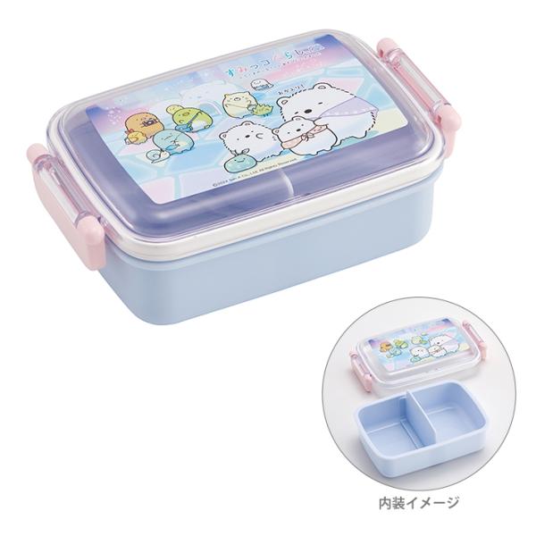 ドーム型のフタで、ふんわりとご飯やおかずが詰められるランチボックスです。高い仕切付きでおかずが片寄りにくい。【仕様】サイズ：約W170×H60×D105mm容量：450ml日本製【品質表示】フタ：AS樹脂本体・中子・仕切：ポリプロピレン止め...