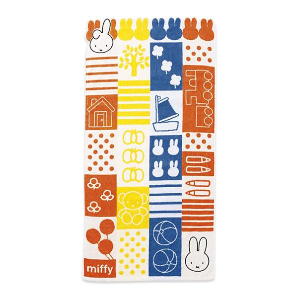 ミッフィーのかわいいバスタオルが登場です！海やプールで大活躍◎入学や進級に備えるのもおすすめです♪【仕様】サイズ：約W600×H1200mm素材：綿100％パイルジャカードアップリケ刺繍スカラップ小学生　タオル　部活　海水浴　プール　レジャ...
