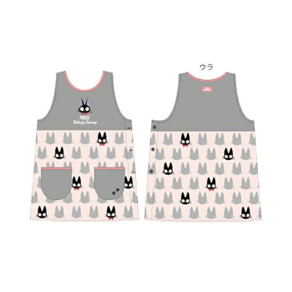 お料理や図画工作などさまざまなシーンで活躍しそうな割烹着です◎【仕様】サイズ：約W615×H840mm材質：綿、ポリエステル染料プリントアップリケ刺繍グッズ　ジブリ　かわいい　プレゼント　ギフト　ジジ　黒猫※商品写真はサンプルのため、デザイ...