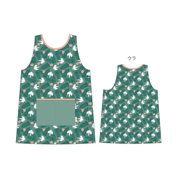 毎日のお料理が楽しくなるおしゃれな割烹着です。北欧テイストのデザインが素敵です◎大きなポケットが付いていてとっても便利♪【仕様】サイズ：約W615×H840mm材質：(本体)綿100％、(ポケット)ポリエステル100%かっぽう着　ラン型エプ...