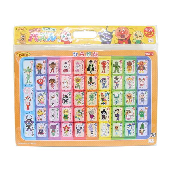 アンパンマン、セイカのパズルが登場！ケースつきでとても便利◎プレゼントにもおすすめです。【仕様】46ピース本体サイズ：W374×H251×D5mmパッケージサイズ：W377×325×D5mm材質：(本体)紙／(おかたづけぶくろ)PP日本製そ...