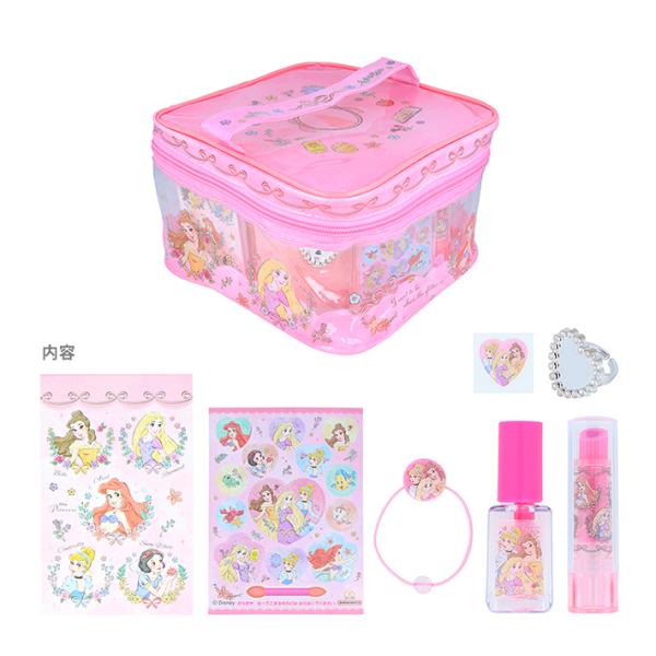 ペン、消しゴム、メモ、シール、ヘアゴム、指輪が入ったかわいいポーチ！バニティ型のポーチとコスメ風の文房具がおしゃれ♪プレゼントやギフトにもオススメです◎【セット内容】・ポーチ×1個・リップ型消しゴム×1個・マニュキア風ペン×1本・メモ×1冊...