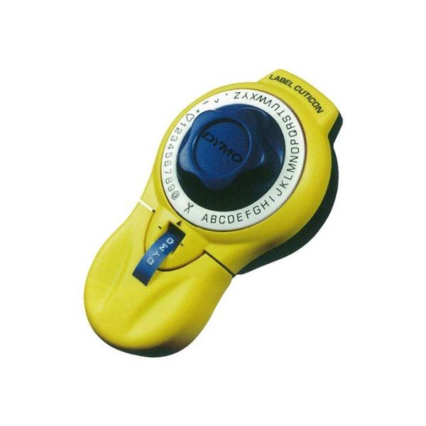 本体を両手の親指で握りこむように押して打刻するダイモテープライター。ハートマークなどの記号も充実。    文字盤固定式。9mmテープ対応。テープは本体後部に収納。    文字盤:AからZ(大文字)、1から9、記号(@、.(ドット)、^、 _...