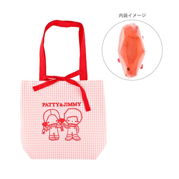 サンリオキャラクターズのレトロなシリーズ第3弾♪A4サイズも入るマチ付きのトートバッグです♪リボンがアクセントに！レッスンバッグやちょっとしたお出掛けにピッタリ◎【仕様】サイズ：約W365×H340×D110mm（持ち手含まず）材質：綿、ポ...