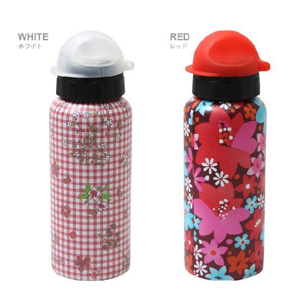 スペインからオシャレでカラフルなキッズアイテムがやってきました♪ウォーターボトル。直飲みタイプの水筒です。アルミ製なので軽量で持ち運びも楽。赤と白の2柄からお選びいただけます。【仕様】容量：0.4L炭酸飲料を入れてのご使用はご遠慮ください。...