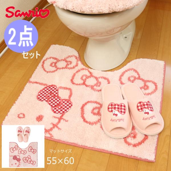 【発売日：2025年09月24日】サンリオの大人気キャラクター「ハローキティ」のかわいいピンクのトイレマット。華やかで愛らしいデザインがトイレ空間を明るく演出します。洗える仕様で清潔を保ちやすく、滑り止め加工も施されているので安心。抗菌・防...