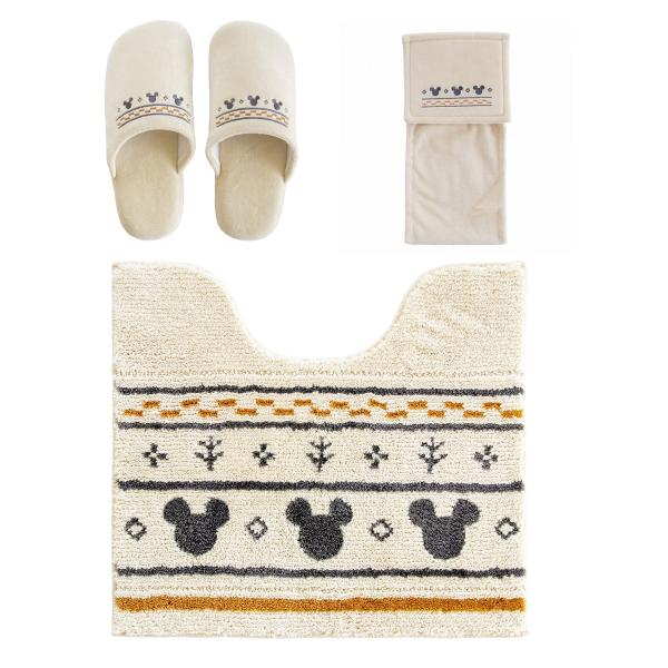 【発売日：2023年03月02日】ネイティブ柄とミッキーマウスの組み合わせがおしゃれな「MCグランド」シリーズのトイレマットです。さりげないミッキーマウス柄なのでインテリアにマッチ。ディズニーファン以外の方でも取り入れやすいデザインになって...