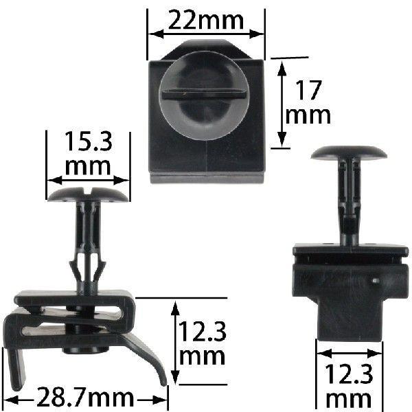 商品番号：NDH-044商品名: 内張クリップ　８個純正番号： 53879-B2020使用車種:'10ムーヴ/'12ミライース使用箇所:タイヤハウス