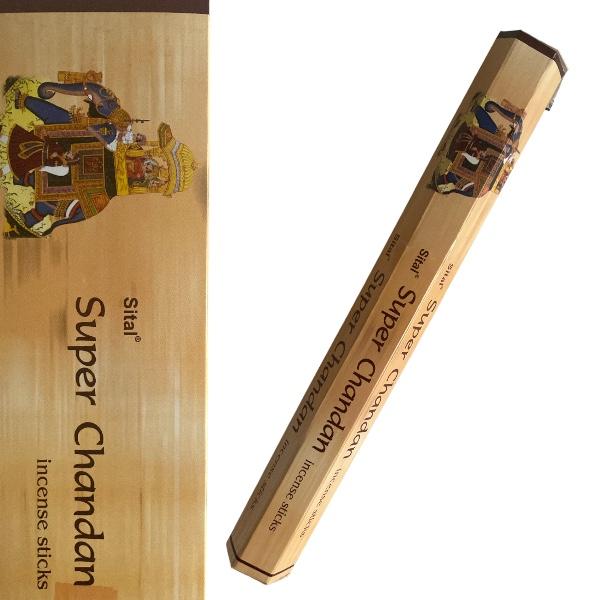 ◆スーパーチャンダン◆白檀　インド香の中で１番の人気の香りです。ソフトなチャンダンの香りです。スティックタイプには下記の特徴があります●燃焼時間…15分〜20分。ものによっては〜40分くらい。●香りが均一に広がります。穏やかにゆったりと煙が...