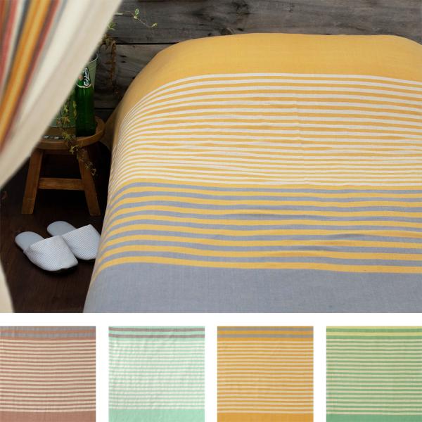 マルチクロス ランダムボーダー使う向きで印象の変わる個性的なボーダー柄。トレンドのくすんだ色味でお部屋をおしゃれに彩ります。生産地 インドサイズ 約145×225cm素材 綿100%シングルサイズにちょうどいいサイズです。ベッドカバーやソフ...