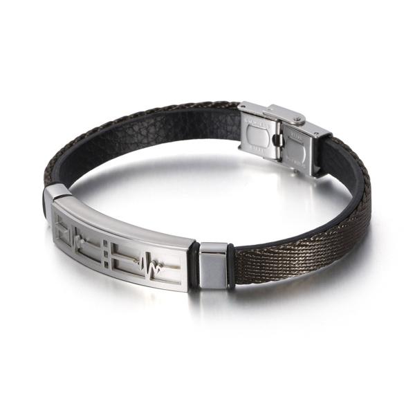 【商品情報】◇状態：新品◇産地：海外【仕様】◇素材：316Lステンレス 本革【サイズ】◇(約)長さ210mm 幅8mm【付属品】◇BOX or 巾着 (ギフトラッピング)★関連キーワード★高品質/ネット限定/日本未発売/オリジナル/個性的/...