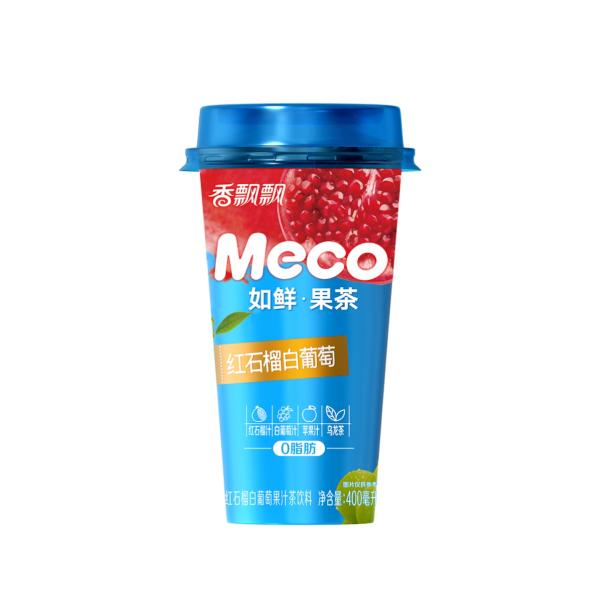 Meco ザクログレープ味烏龍茶に、ザクロと白ぶどうの果汁をブレンド。ほどよい酸味とやさしい甘みが広がり、すっきりとした後味に仕上げました。商品コード　40203容量　400ml