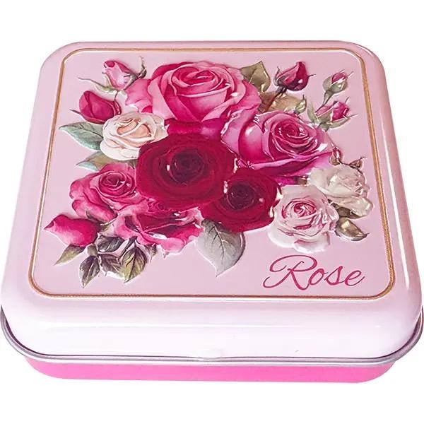 税込価格　400円ケース入数　16内容量　13ｇ原産国　日本ＪＡＮ　4573279475290賞味期限　12ヶ月（製造日起算）商品サイズ　W77×H23×D77（mm）ケースサイズ　W215×H97×D165（mm）バラ柄のミニ缶です。中に...