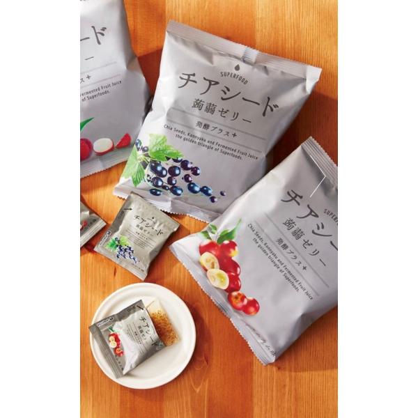 ◆◇◆食べるコスメで美腸習慣◆◇◆美と健康に欠かせない食材が手軽にとれるオールインワンフードです！天然酵母を使用した『発酵果汁』や『甜菜糖』を使用し、完全ギルトフリー（罪悪感無し）スナックが完成！チアシード蒟蒻ゼリー発酵プラスは、株式会社ジ...