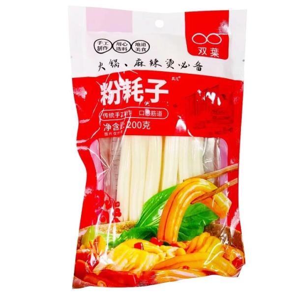 双葉 粉耗子（空心粉）ブンモジャ内容量：200gx1袋茹でてから、もちもちな食感になって、火鍋、麻辣?などに欠かせない食材です。