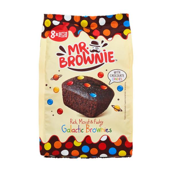 小さくても味は本格的！ しっとり食感のチョコレートブラウニーに、カラフルな糖衣チョコをトッピングして焼き上げました。可愛いパッケージデザインで、個包装なので持ち歩きやシェアにも便利。8個入り。賞味期限2026.9.7