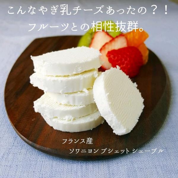 フレッシュなシェーブルチーズならではの、爽やかな酸味とほのかな甘味。ワインを引き立てるマイルドなヤギ乳チーズです。特有の風味で苦手な方も多い山羊乳のチーズ。でもこちらのソワニヨンブシェットシェーブルは苦手な方にも気に入っていただけるくらいと...