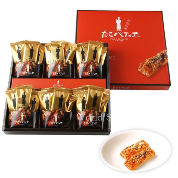 【商品概要】たこパティエ 36本入パティシエが作る本格たこやきスイーツ！パティシエが大阪伝統の味、たこやきを追求し生まれた新しい味。パティシエならではのこだわりで、ソース、青海苔、鰹節などのたこやき本来の味に、クルミやキャラメリゼ加え、初め...