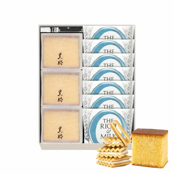 【商品概要】 黒船カステラbebe(3個)・ザ リッチ アンド ミルク(7枚)の詰め合わせ『ザ リッチ アンド ミルク』濃厚なミルククリームを、さくさくワッフル生地でサンド。個包装7枚セットで贈答やプチギフトに最適です。『ノボタイル』チョコ...