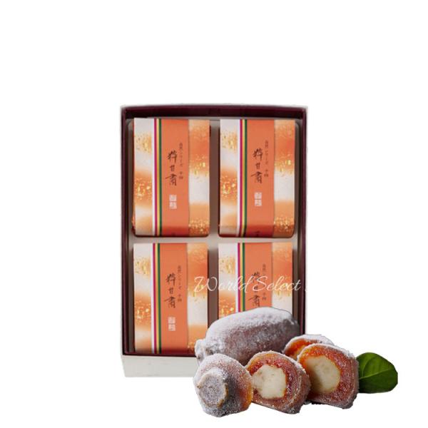 国産干柿を使用した果実菓子。豊かな甘みを蓄えたあめ色の果肉に、さらりとした口あたりの白あん。素材本来の味わいが見事に調和します。【内容量】●粋甘粛　4個入特定原材料等：該当なし配送形態：常温便賞味期限：10日 ※発送から賞味期限までの目安で...