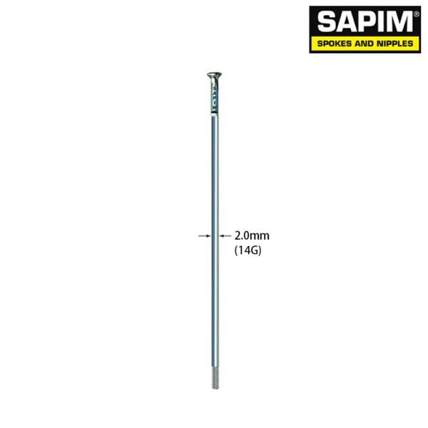 ＠ホイール≫スポーク・ニップル SAPIM（サピム）●ニップル： 14G●本数： 1●ブランク材： 310mm※ブラスニップル（12ミリ）付ねじ切りなし
