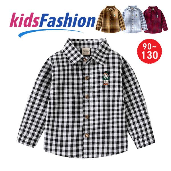 定番のチェック柄ネルシャツ。長袖のボタンダウンシャツは1枚できても、ロンTの上から羽織ってもコーデがきまる万能アイテム。柔らかなコットン生地、心地軽やかでストレスフリー。男の子、女の子どちらでも使えるデザインがうれしい！サイズバリエーション...